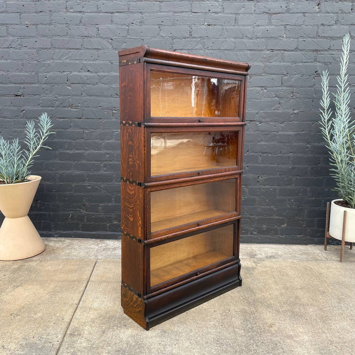 Vintage Barristers Oak & Glass Stackable Bookcase, c.1940’s – Vintage Supply