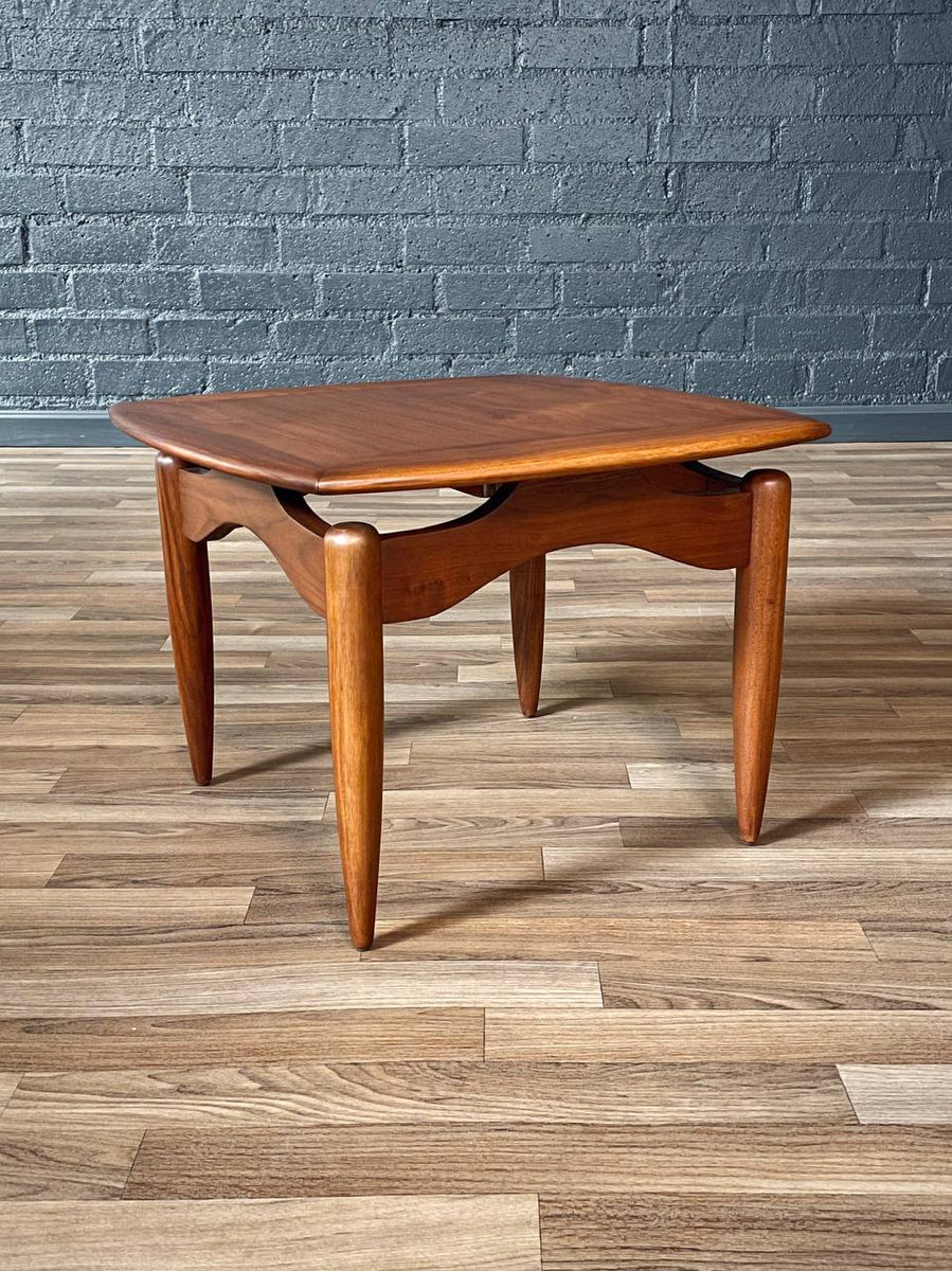 Mid-Century Modern Sculpted Walnut Floating Top Side Table, c.1960’s ...