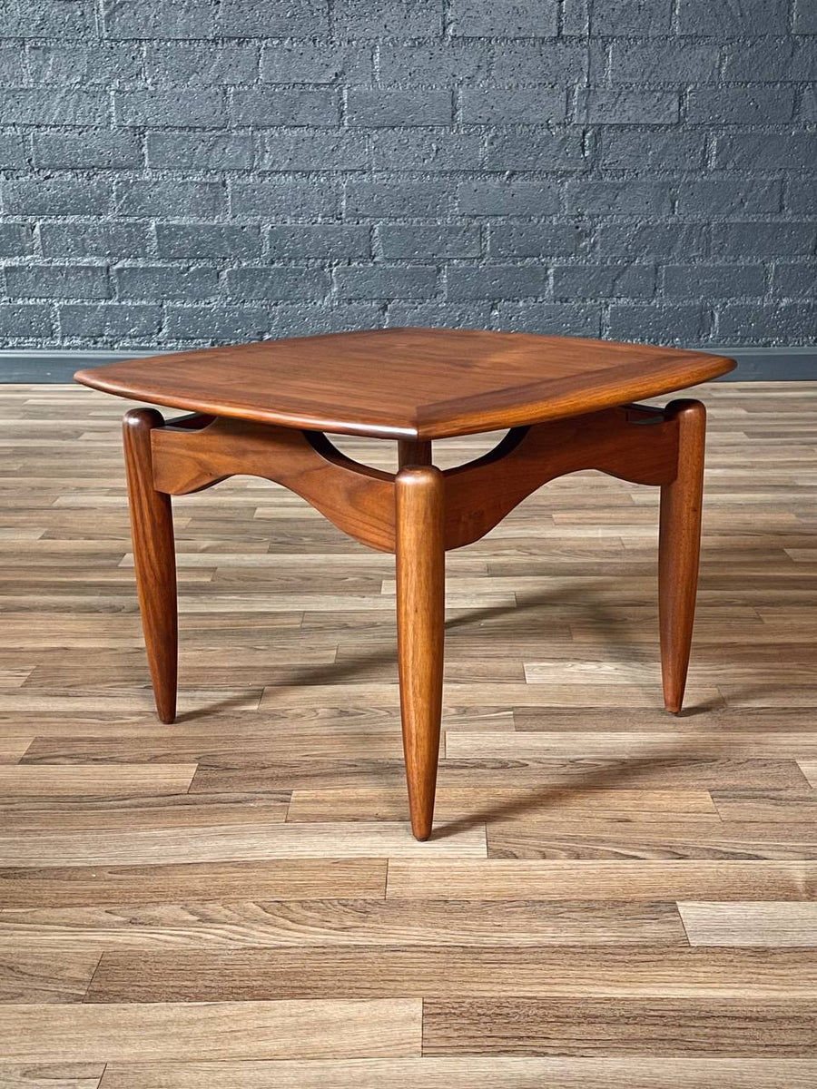 Mid-Century Modern Sculpted Walnut Floating Top Side Table, c.1960’s ...