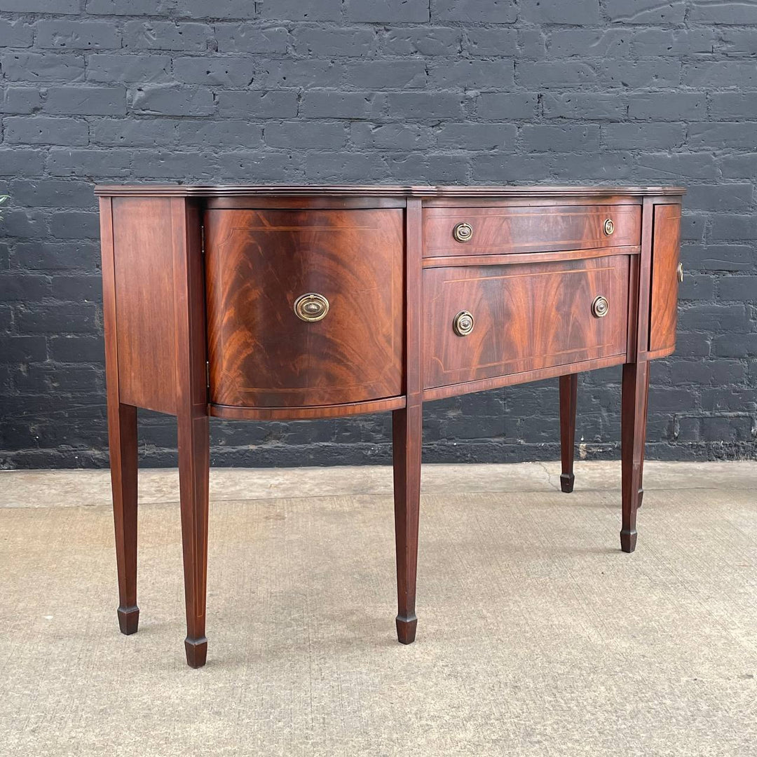 American Antique Federal Style Mahogany Sideboard Buffet, c.1950’s ...