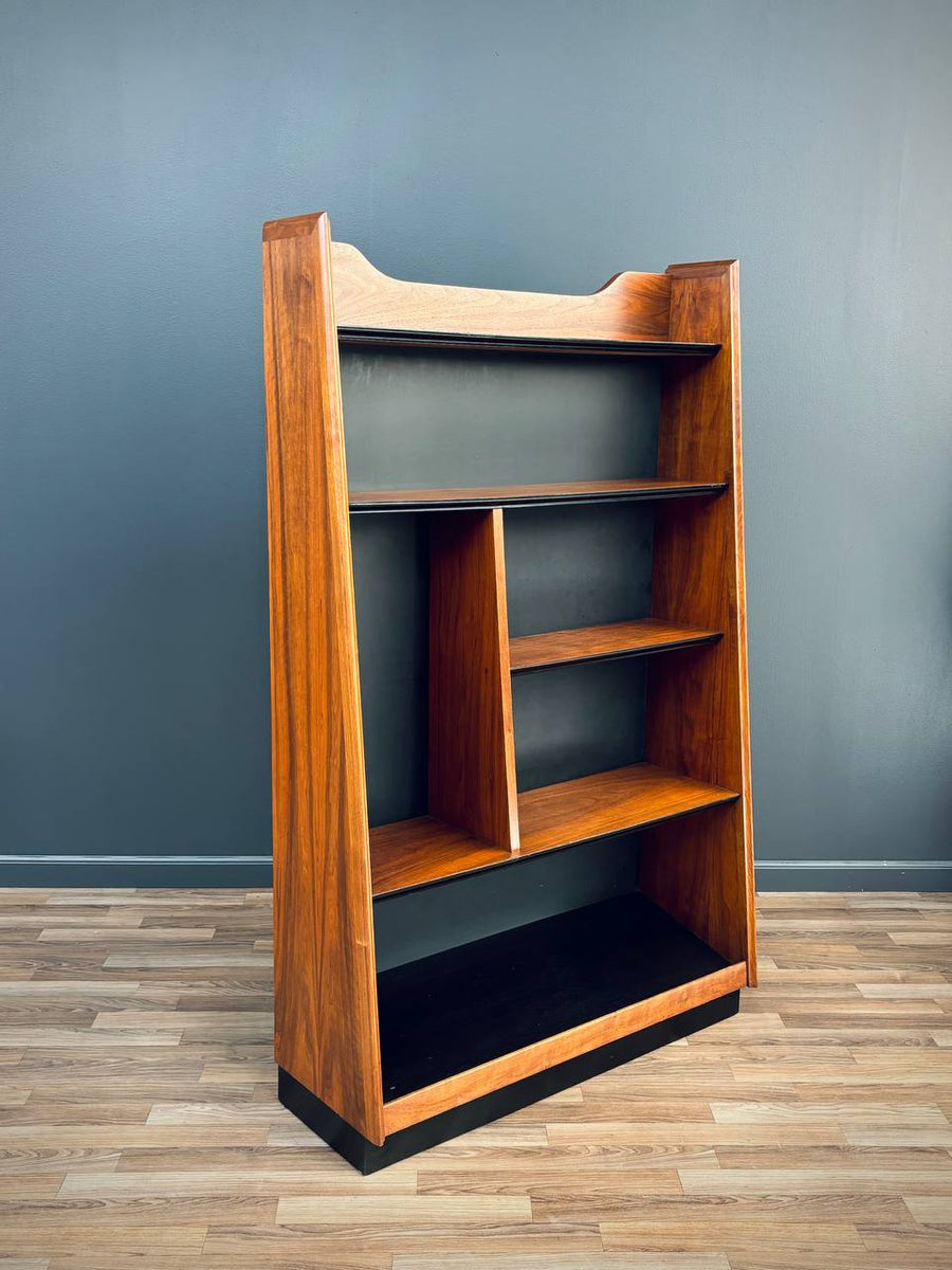 Mid-Century Modern Walnut Pyramid Bookcase by Merton Gershun for Dilli ...