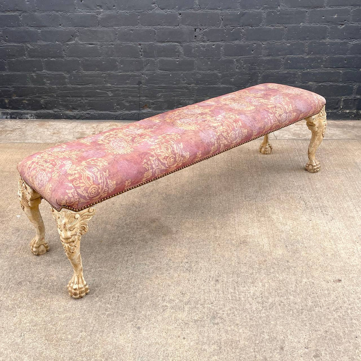 Vintage English Style Bench with Claw Feet, c.1960’s – Vintage Supply