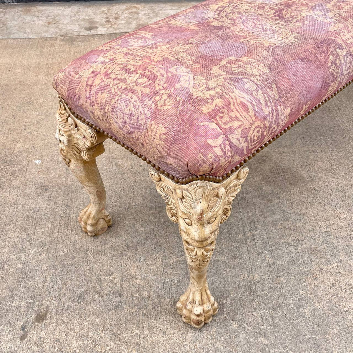 Vintage English Style Bench with Claw Feet, c.1960’s – Vintage Supply