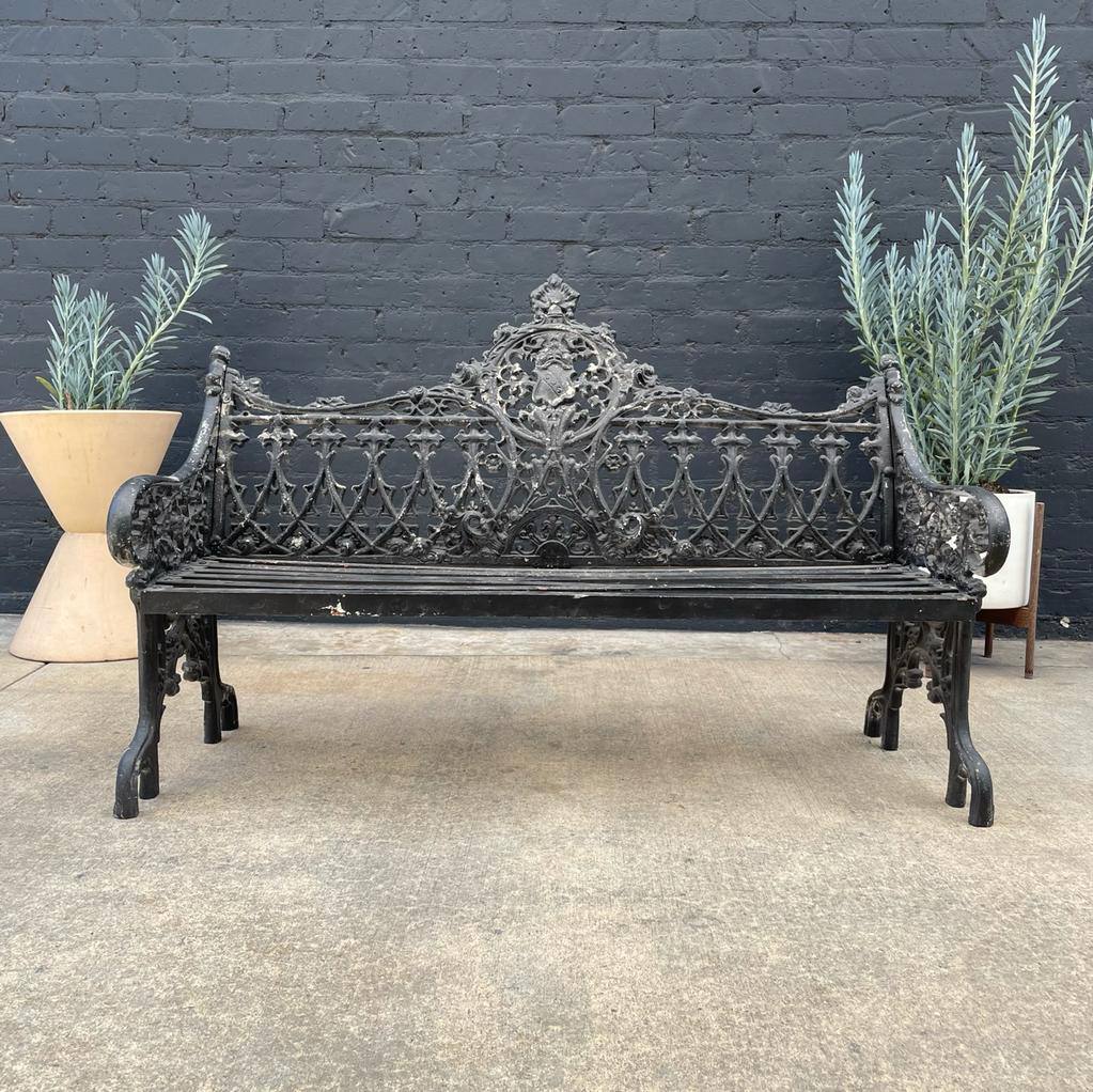 Vintage Metal Iron Bench – Vintage Supply