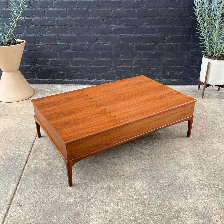 Mid-Century Modern “Rythm” Walnut Coffee Table with Storage by Lane Fu ...