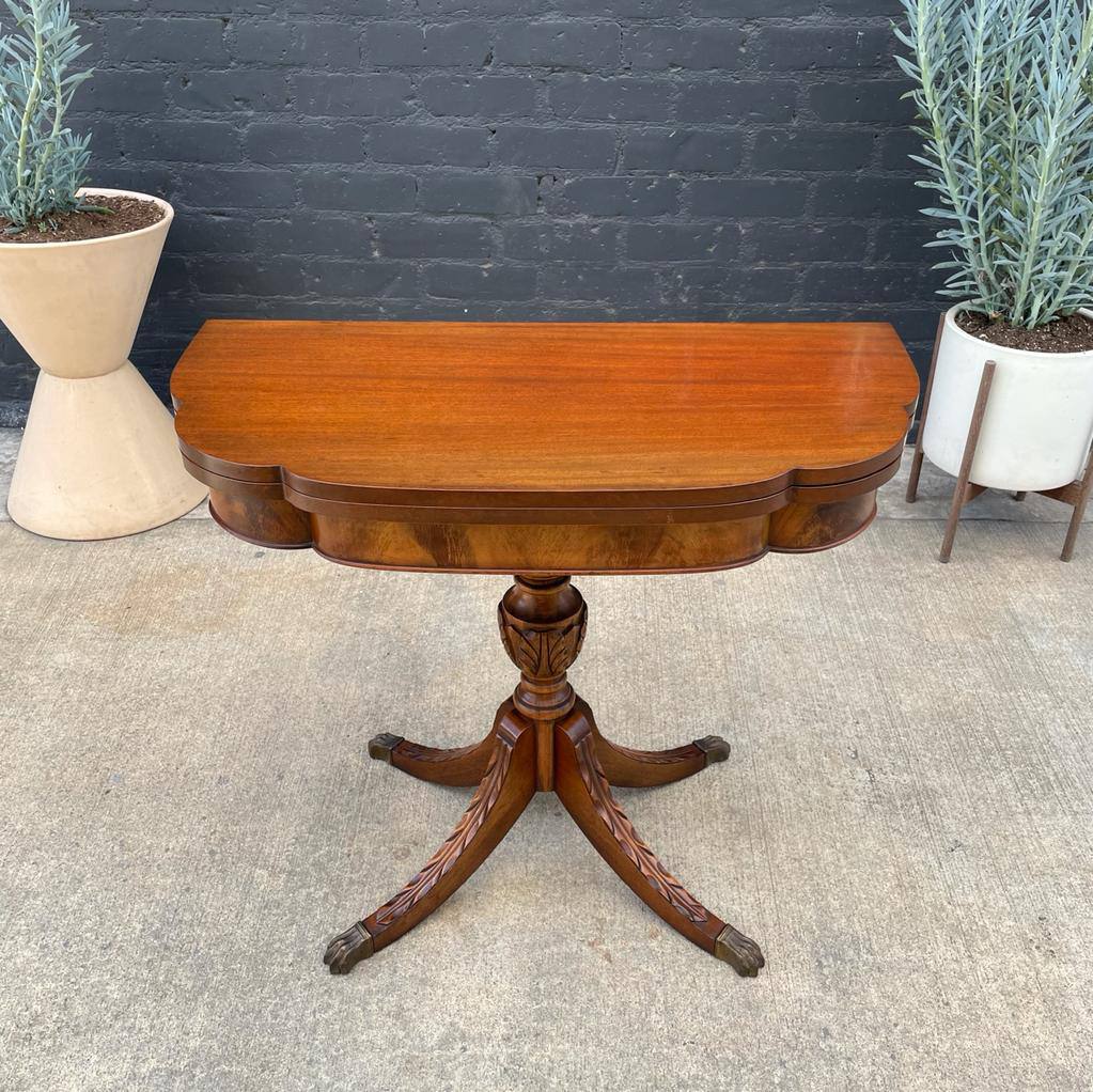 Antique Federal Style Expanding Folding Table, c.1950’s – Vintage Supply