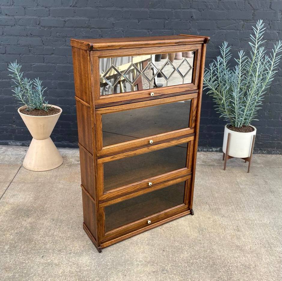 Vintage Barristers Oak Shelf Bookcase with Glass Doors, c.1980’s – Vintage Supply
