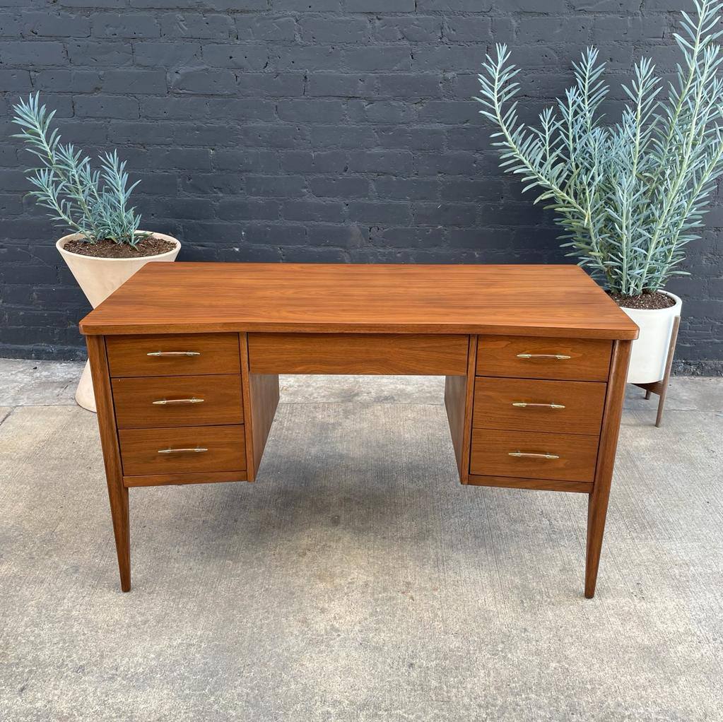 Mid-Century Modern Walnut Desk, c.1950’s – Vintage Supply