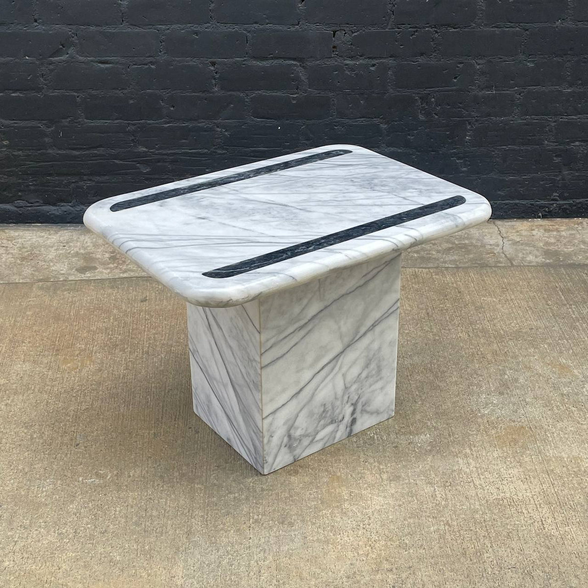 Mid-Century Modern Marble Stone Side Table, 1970’s - Vintage Supply Store