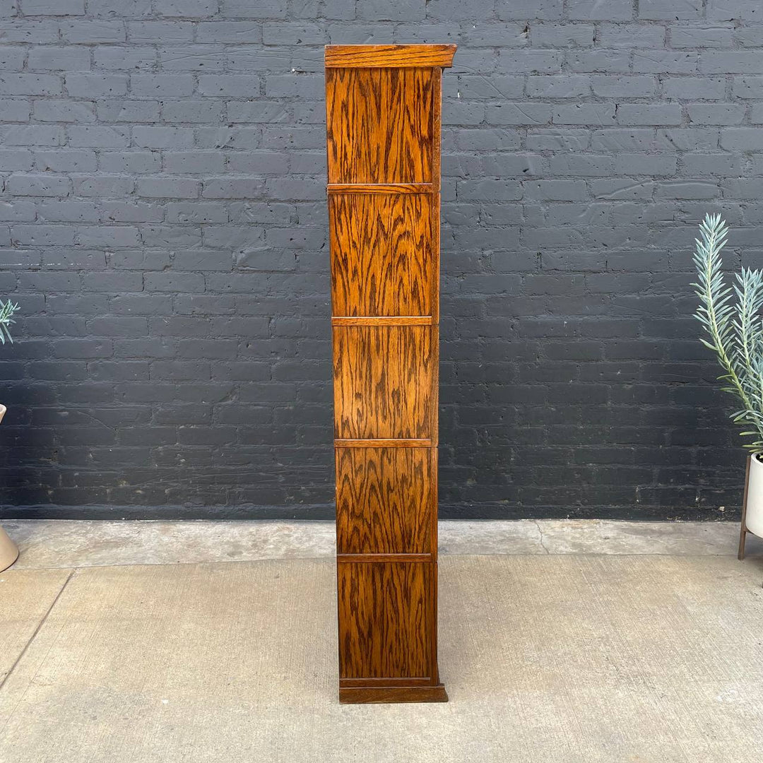 Vintage Tall Barristers Oak & Glass Bookcase Shelf, c.1970’s – Vintage Supply