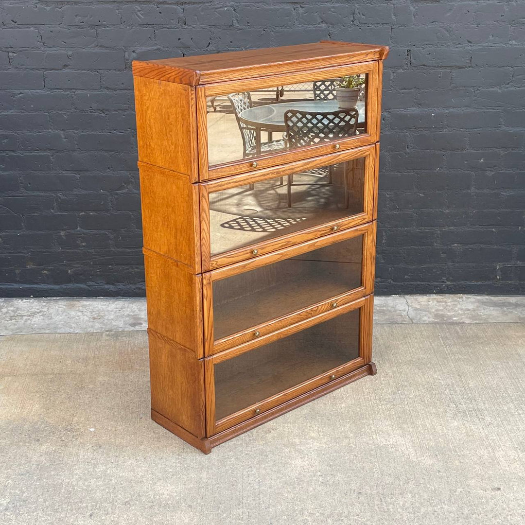 Vintage Barristers Oak & Glass Bookcase Shelf, c.1970’s – Vintage Supply