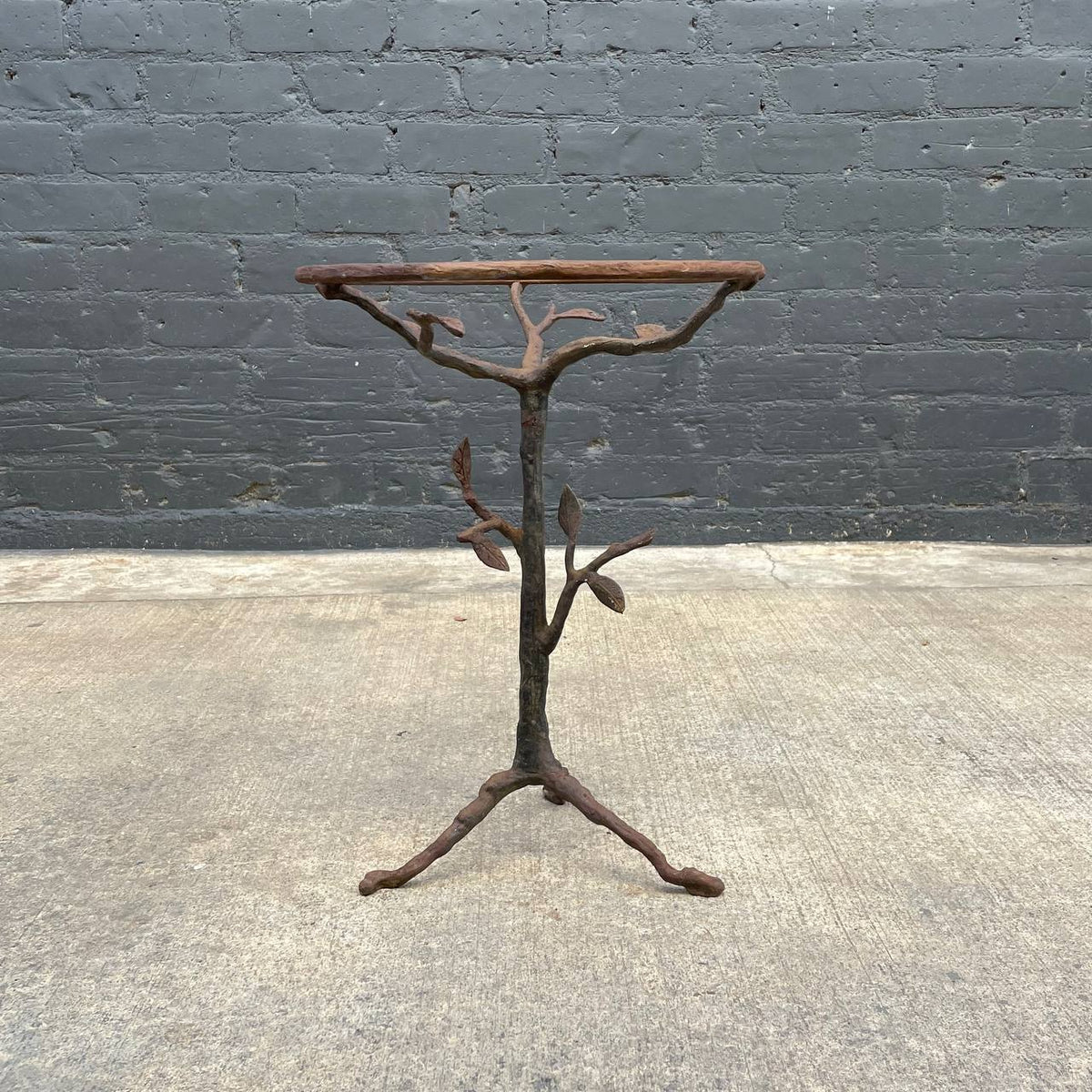 Mid-Century Modern Wrought Iron Tripod Branch Side Table, c.1960’s ...