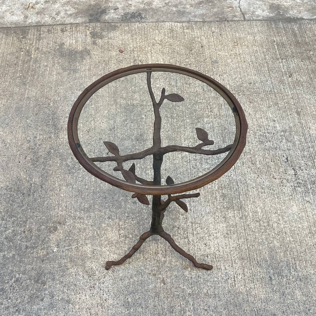 Mid-Century Modern Wrought Iron Tripod Branch Side Table, c.1960’s ...
