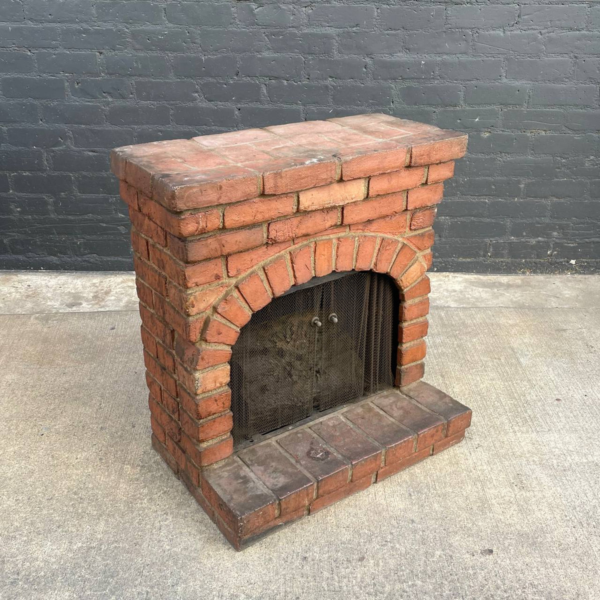Vintage Electric Faux Brick Fiberglass Chimney with Logs, 1960’s ...