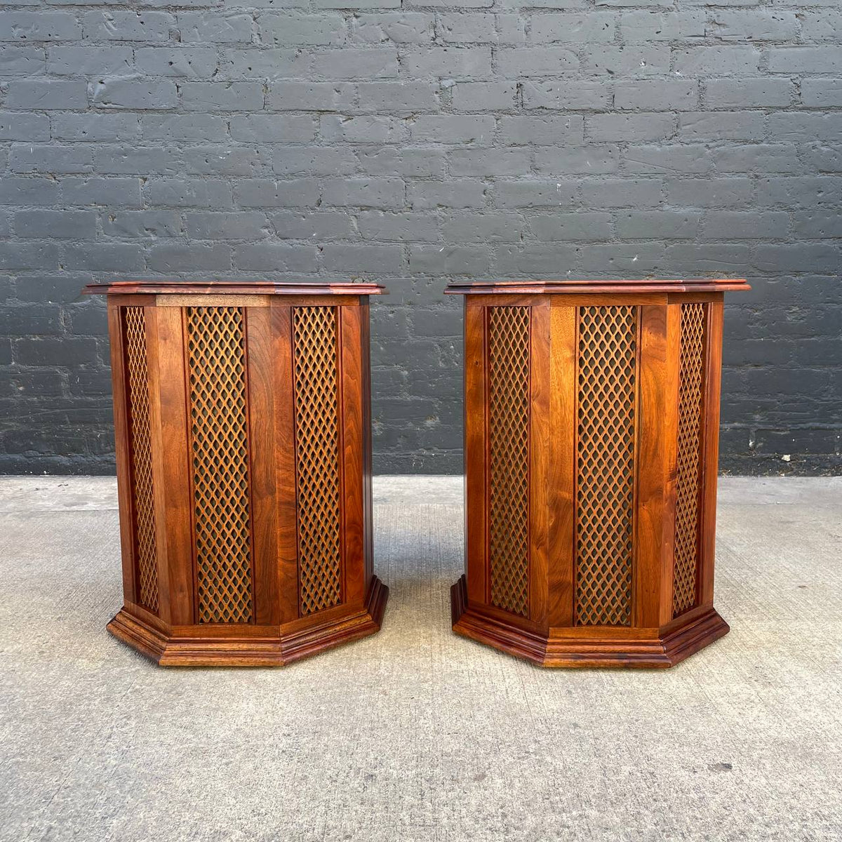 Pair of Vintage Mid-Century Modern Walnut Speakers by Aztec, c.1960’s ...