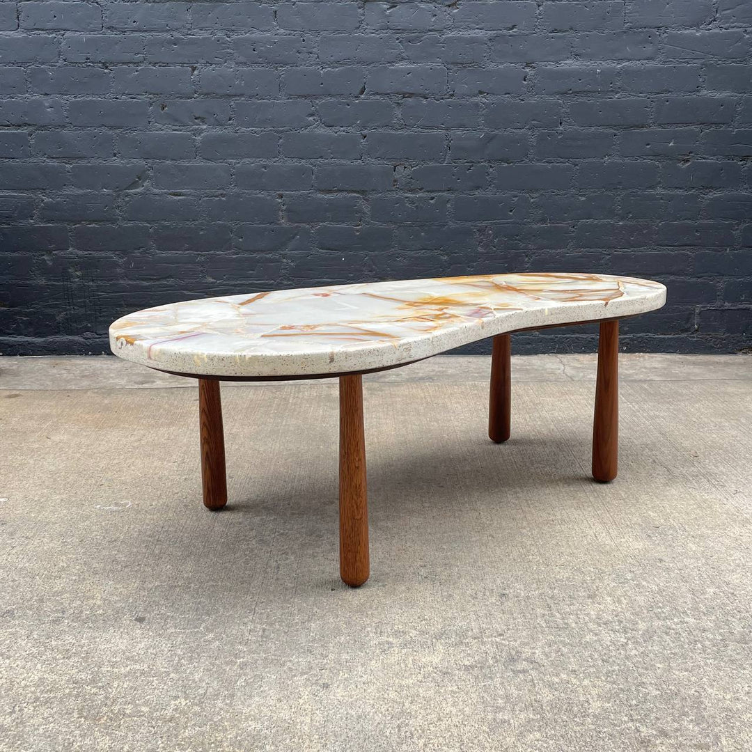 Mid-Century Modern Kidney Style Stone Coffee Table, c.1960’s – Vintage ...