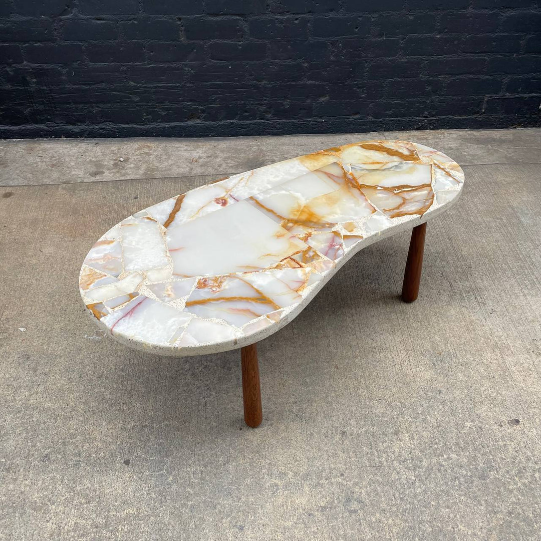 Mid-Century Modern Kidney Style Stone Coffee Table, c.1960’s – Vintage ...
