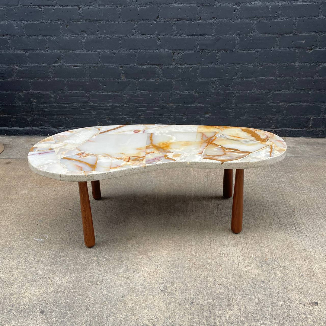 Mid-Century Modern Kidney Style Stone Coffee Table, c.1960’s – Vintage ...