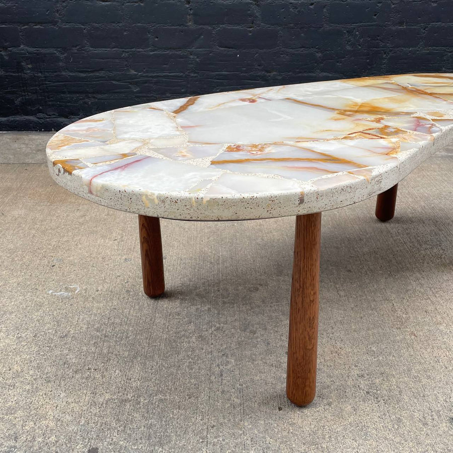 Mid-Century Modern Kidney Style Stone Coffee Table, c.1960’s – Vintage ...